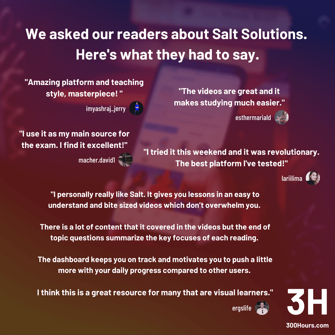 Salt Solutions CFA Online Learning Platform: Our Review - 300Hours