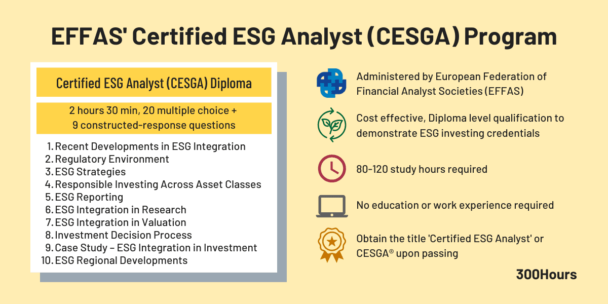 EFFAS' Certified ESG Analyst (CESGA): Our Epic Guide - 300Hours